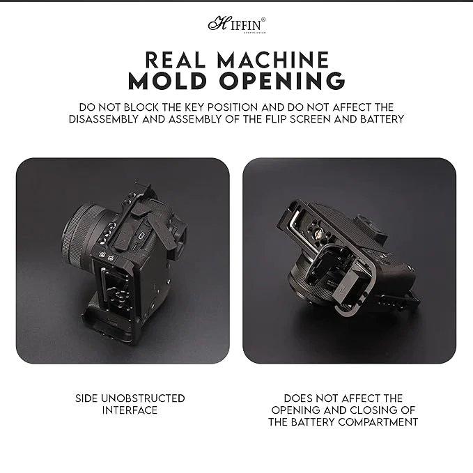 Hiffin Upgraded Metal Cage For Eos R8 Built-In Quick Release Plate For ...