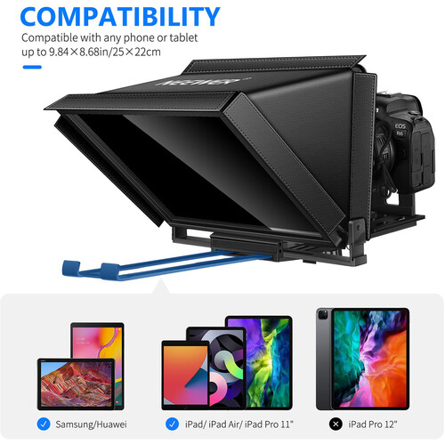 Neewer X12 Aluminum Alloy Teleprompter With Remote App And Carry Case ...