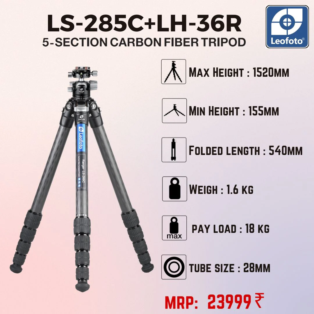 Leofoto Ls-285C Ranger Series Tripod With Lh-36R Ball Head | Kamalimaging